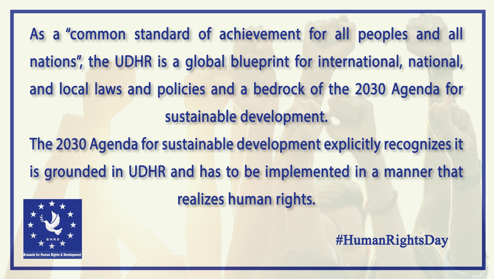 The UDHR enshrines the rights of all human beings - Brussels for Human ...